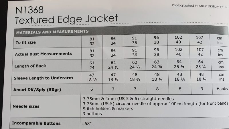 Naturally DK N1368 Womens Jacket Knitting Pattern