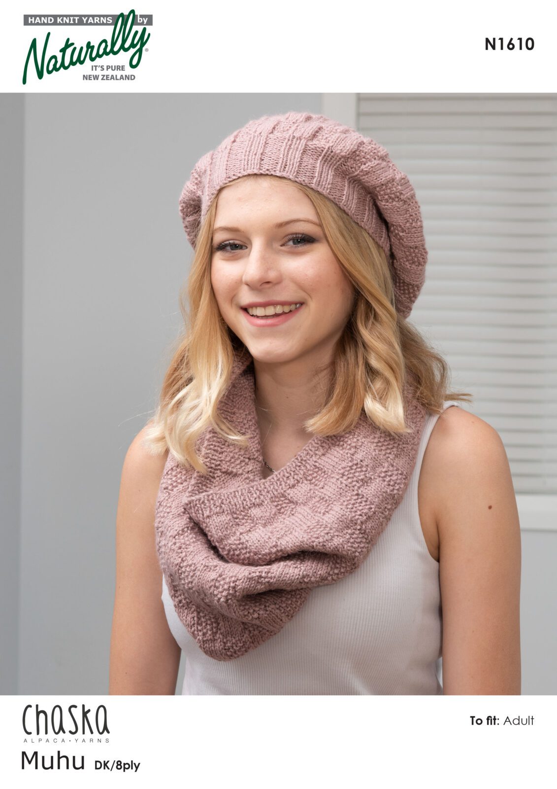 Naturally DK N1610 Hat & Cowl | Knitting Pattern